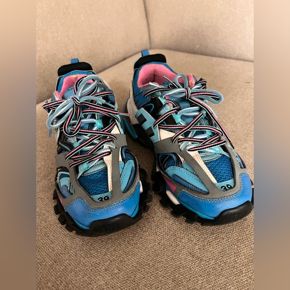 Balenciaga | Shoes | Balenciaga Track Runners Blue And Pink | Poshmark